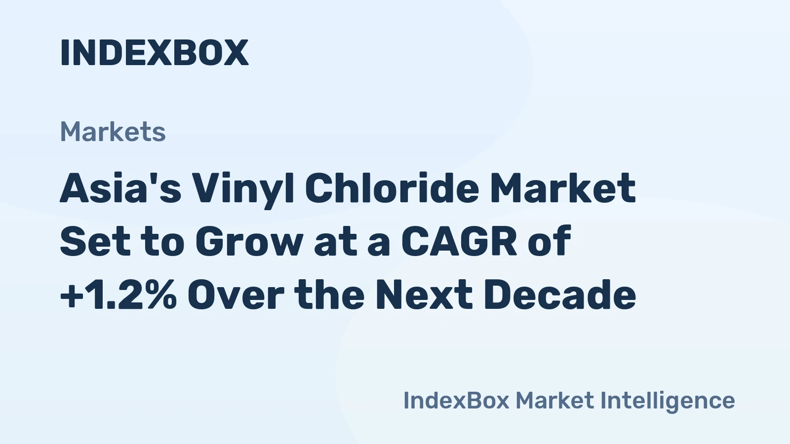 Asia's Vinyl Chloride Market Set to Grow at a CAGR of +1.2% Over the Next Decade