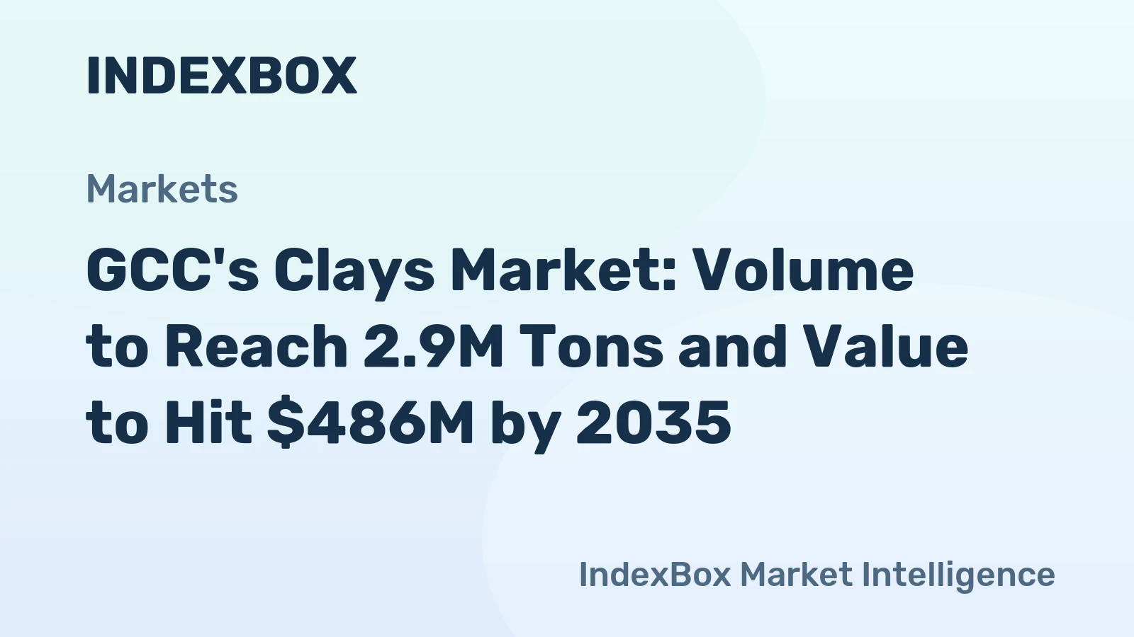 GCC's Clays Market: Volume to Reach 2.9M Tons and Value to Hit $486M by 2035