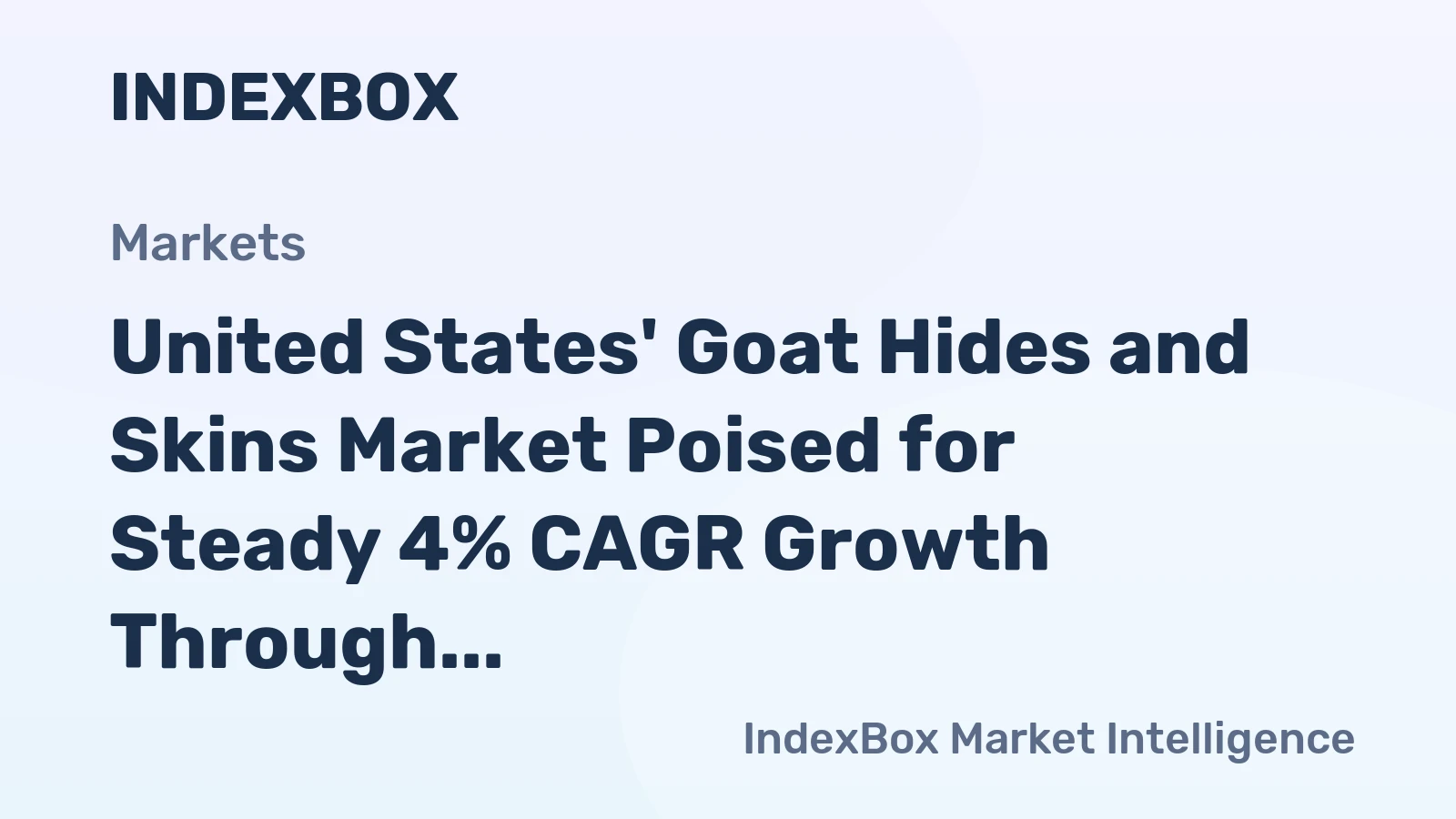 United States' Goat Hides and Skins Market Poised for Steady 4% CAGR Growth Through 2035