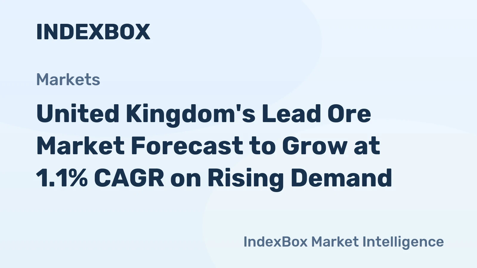 United Kingdom's Lead Ore Market Forecast to Grow at 1.1% CAGR on Rising Demand