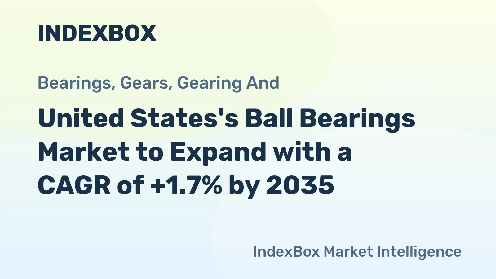 United States's Ball Bearings Market to Expand with a CAGR of +1.7% by 2035