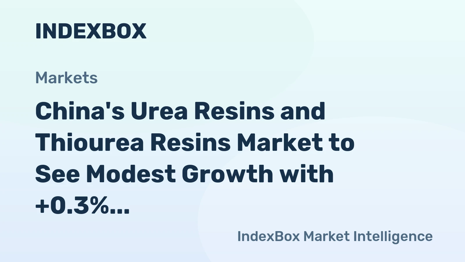China's Urea Resins and Thiourea Resins Market to See Modest Growth with +0.3% CAGR in Volume by 2035