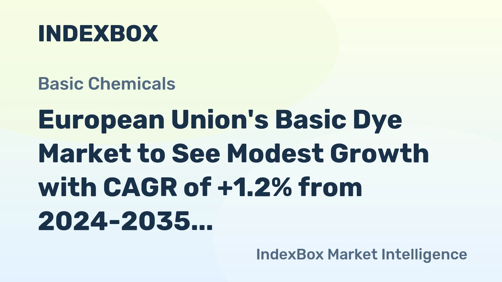 European Union's Basic Dye Market to See Modest Growth with CAGR of +1.2% from 2024-2035