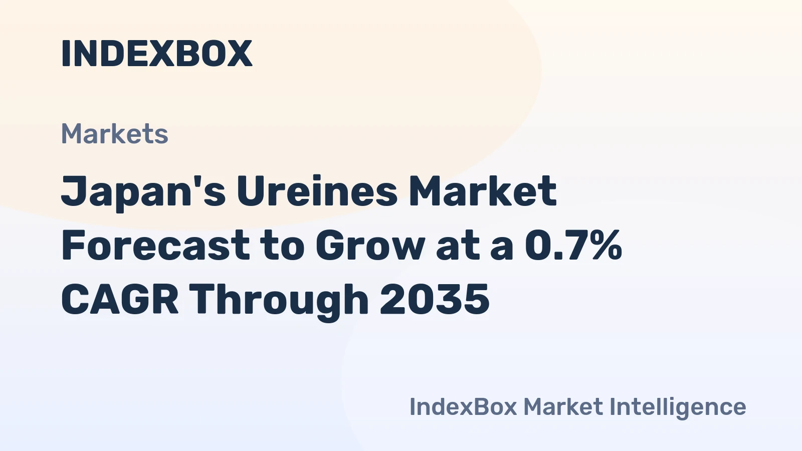 Japan's Ureines Market Forecast to Grow at a 0.7% CAGR Through 2035