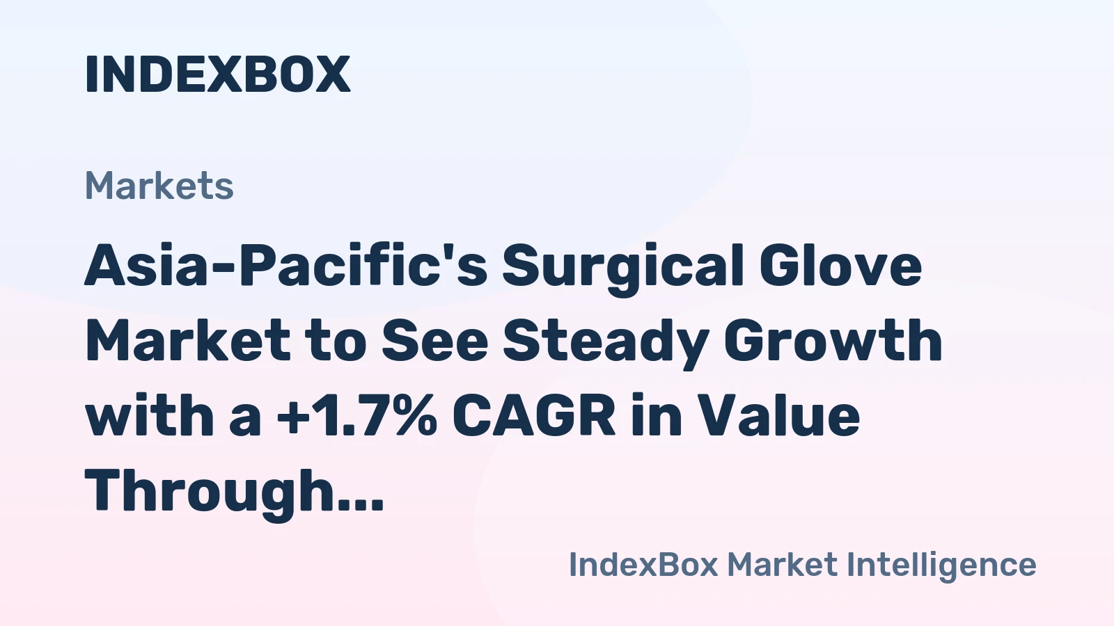 Asia-Pacific's Surgical Glove Market to See Steady Growth with a +1.7% CAGR in Value Through 2035