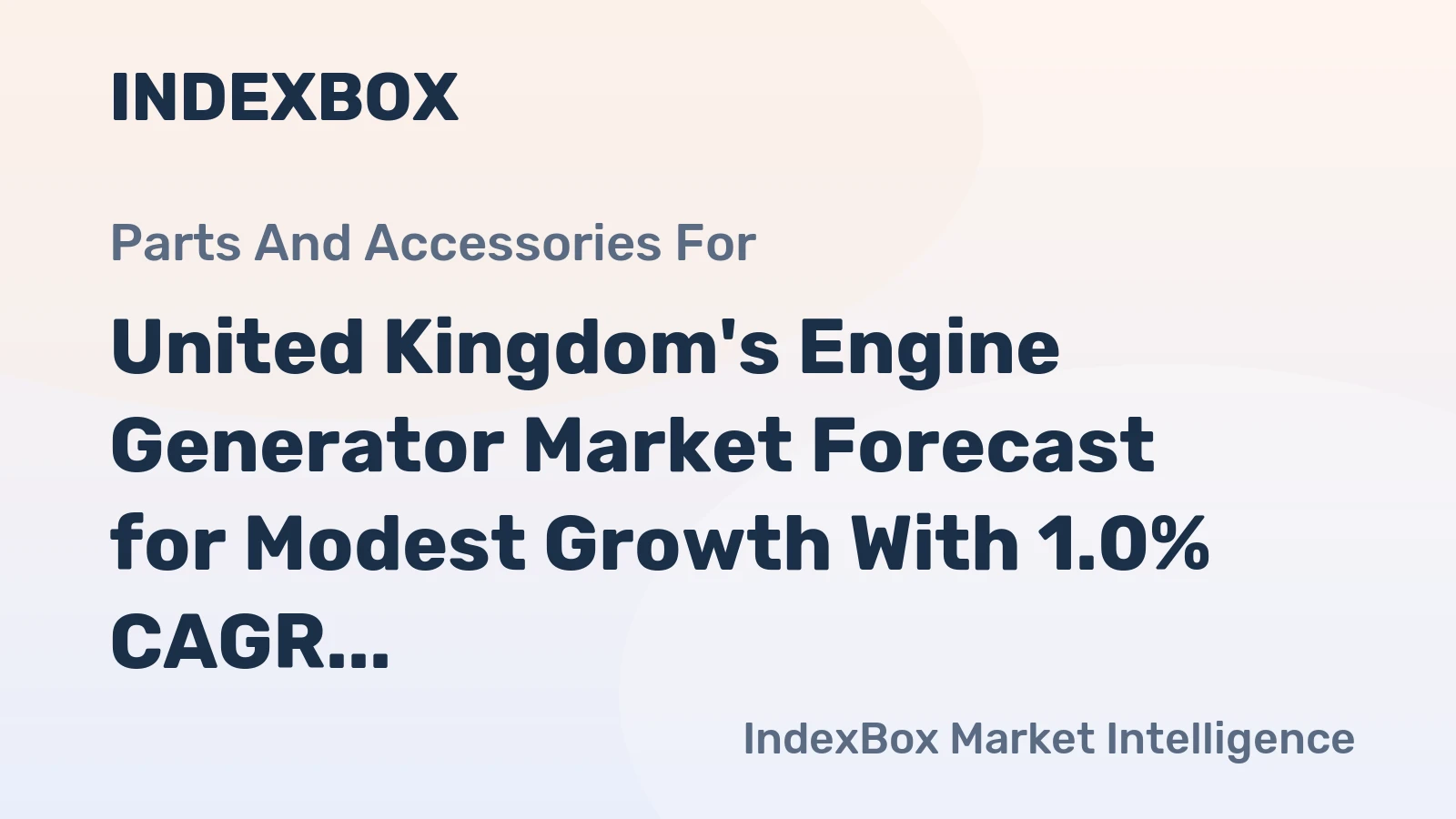 United Kingdom's Engine Generator Market Forecast for Modest Growth With 1.0% CAGR to 2035