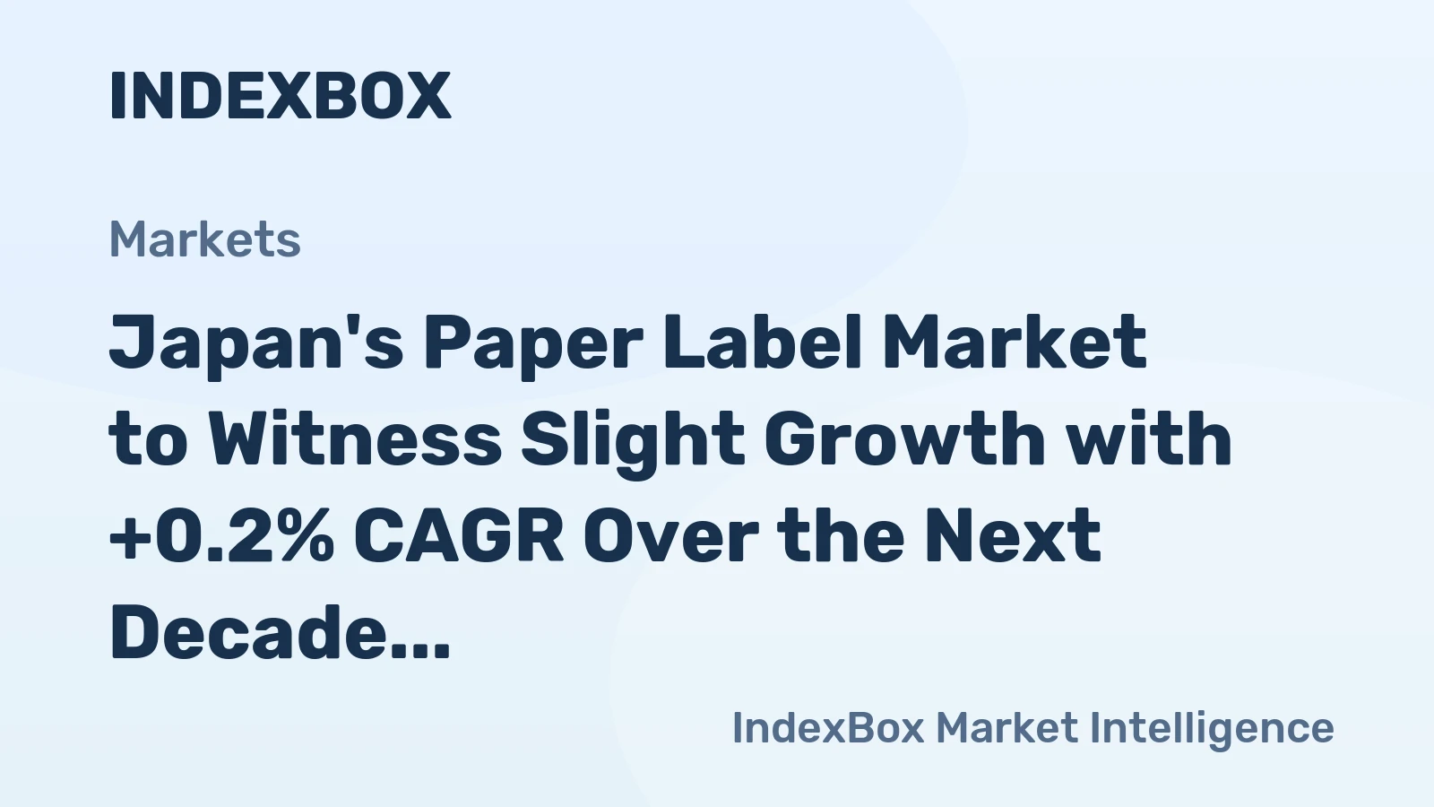 Japan's Paper Label Market to Witness Slight Growth with +0.2% CAGR Over the Next Decade