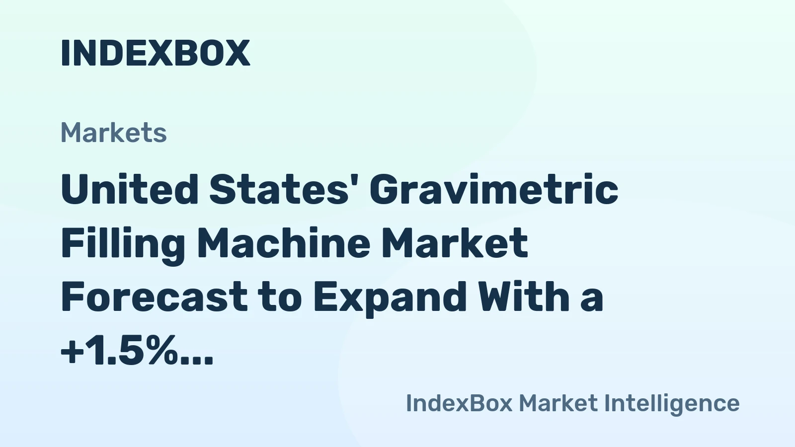 United States' Gravimetric Filling Machine Market Forecast to Expand With a +1.5% CAGR Through 2035