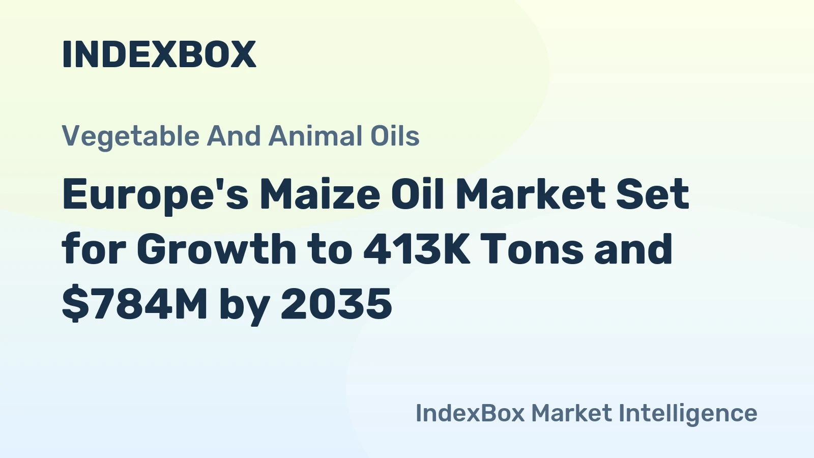 Europe's Maize Oil Market Set for Growth to 413K Tons and $784M by 2035