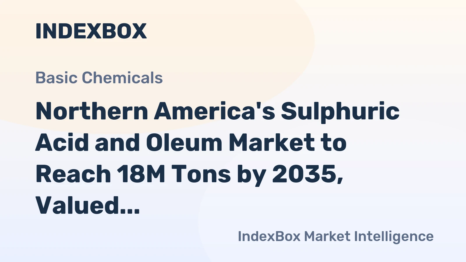 Northern America's Sulphuric Acid and Oleum Market to Reach 18M Tons by 2035, Valued at $3.1B