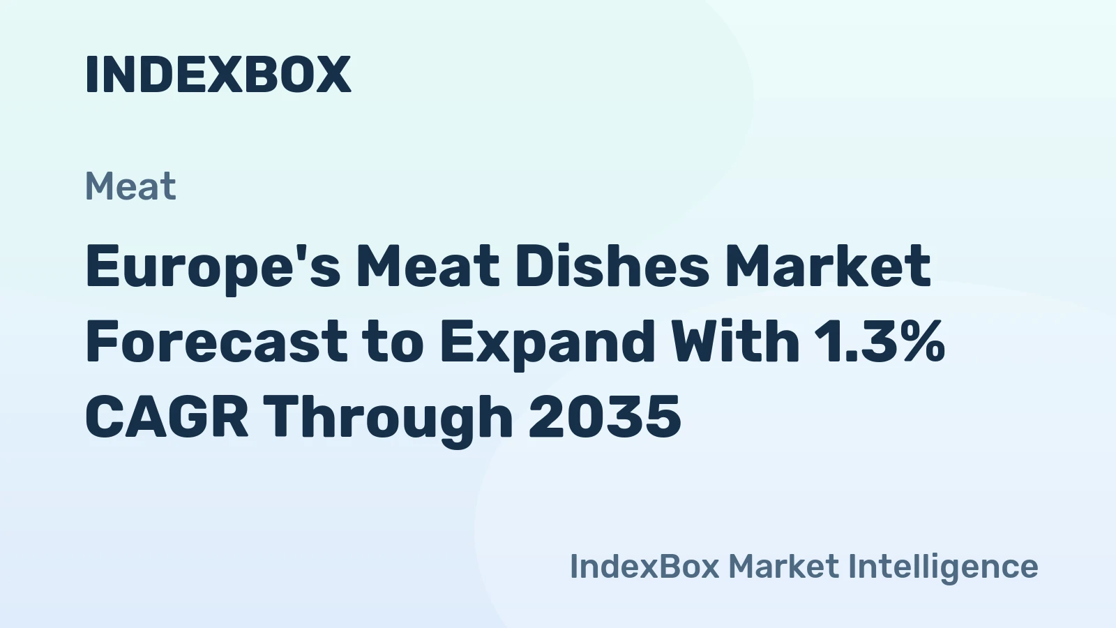 Europe's Meat Dishes Market Forecast to Expand With 1.3% CAGR Through 2035