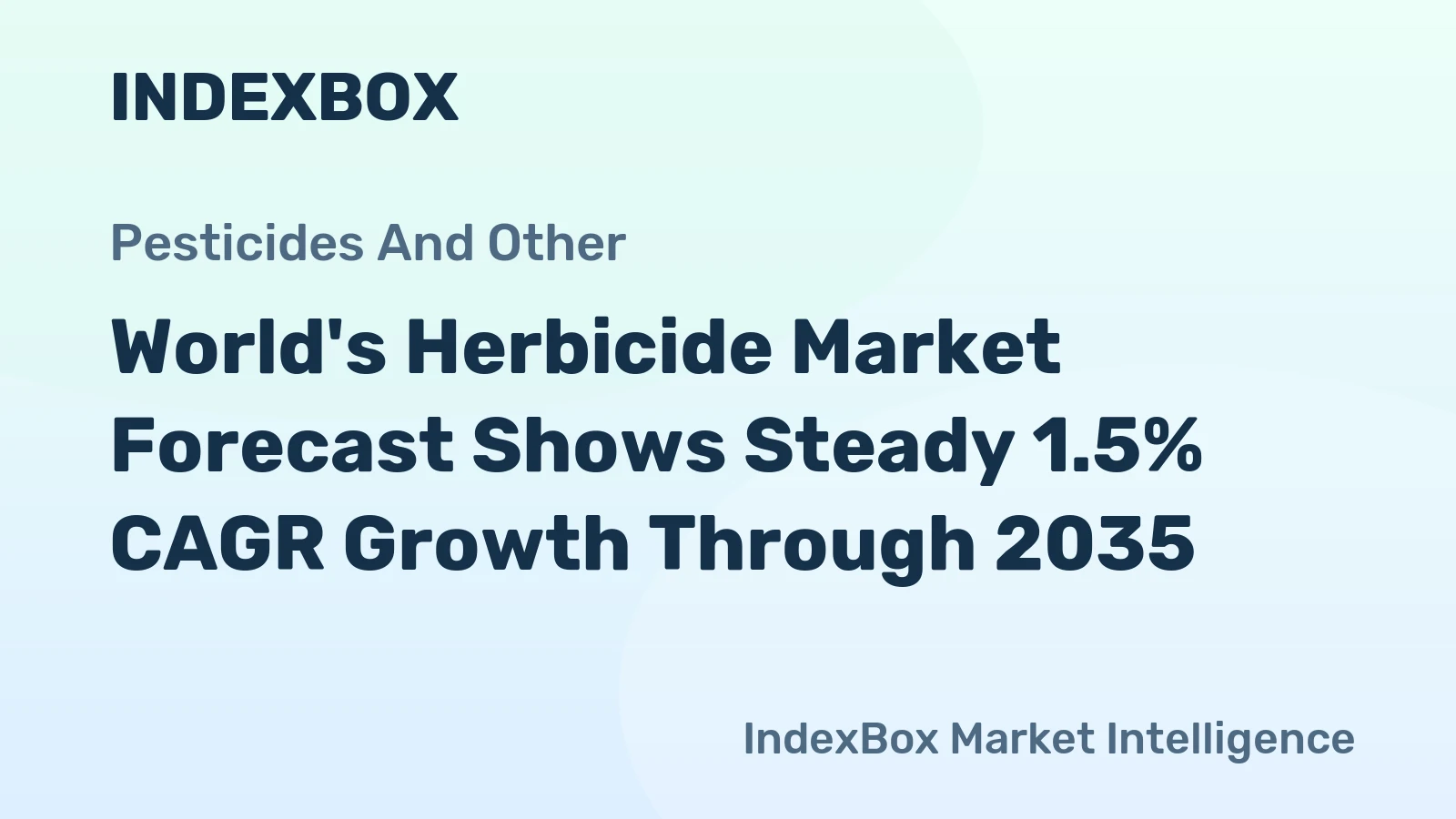 World's Herbicide Market Forecast Shows Steady 1.5% CAGR Growth Through 2035