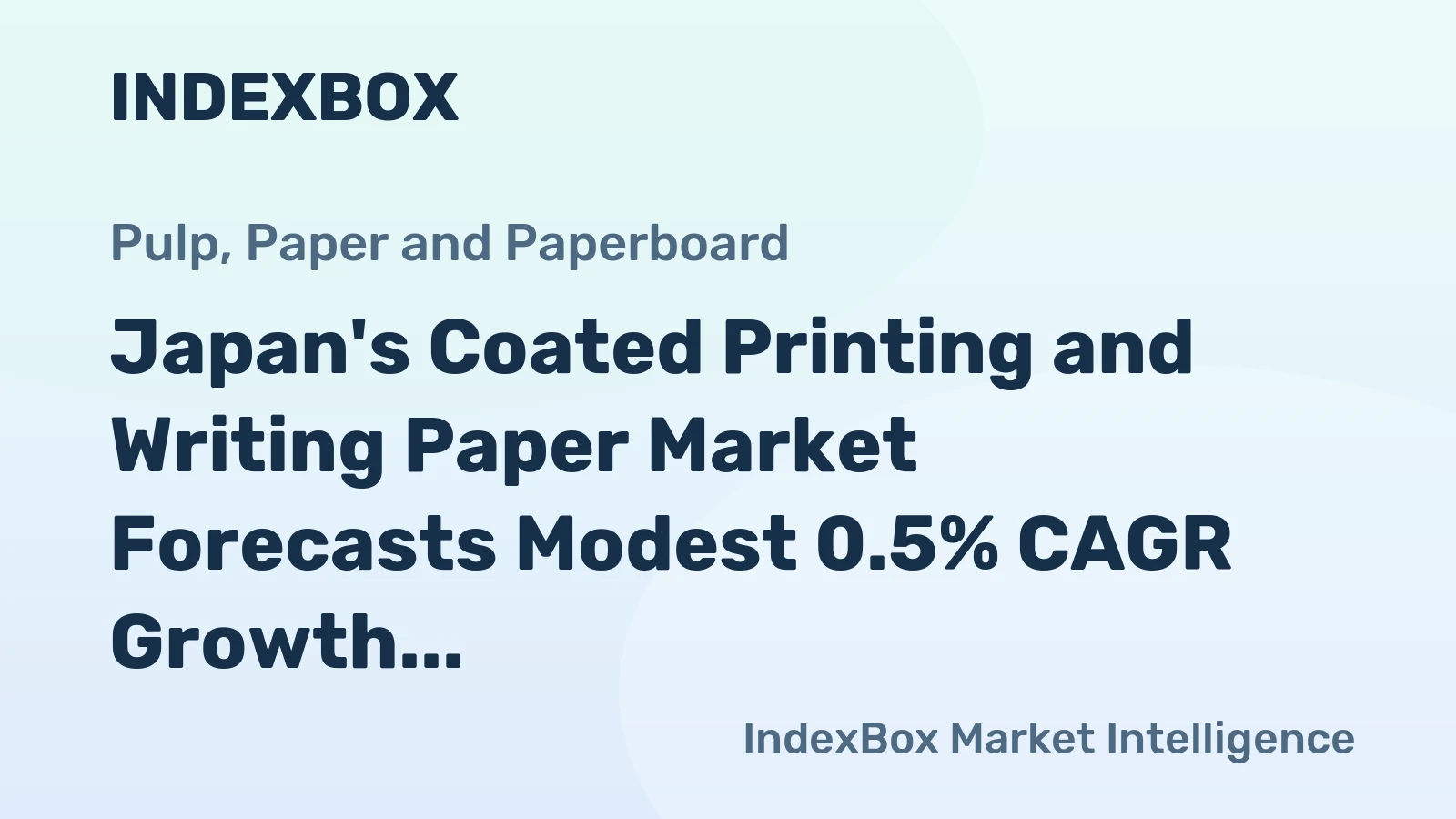 Japan's Coated Printing and Writing Paper Market Forecasts Modest 0.5% CAGR Growth Through 2035