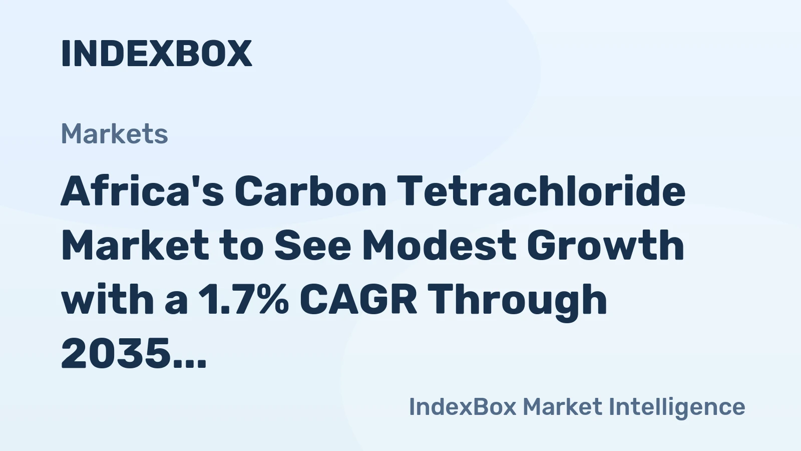 Africa's Carbon Tetrachloride Market to See Modest Growth with a 1.7% CAGR Through 2035