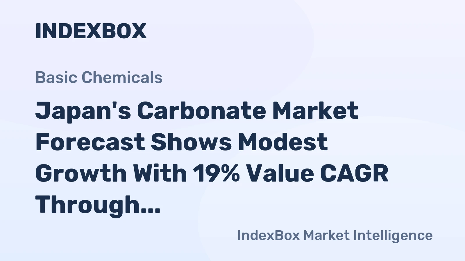 Japan's Carbonate Market Forecast Shows Modest Growth With 19% Value CAGR Through 2035