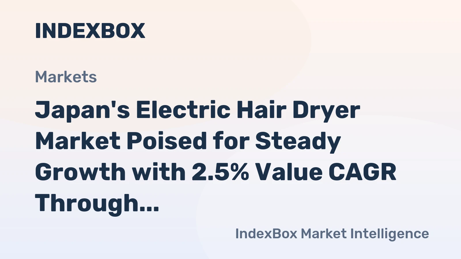 Japan's Electric Hair Dryer Market Poised for Steady Growth with 2.5% Value CAGR Through 2035