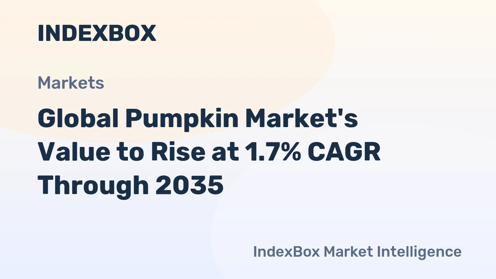 Global Pumpkin Market's Value to Rise at 1.7% CAGR Through 2035