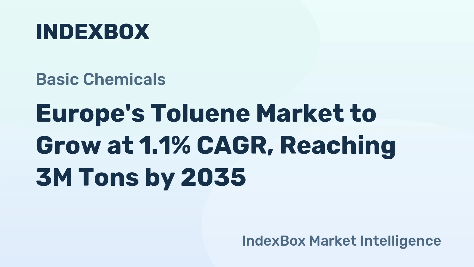 Europe's Toluene Market to Grow at 1.1% CAGR, Reaching 3M Tons by 2035