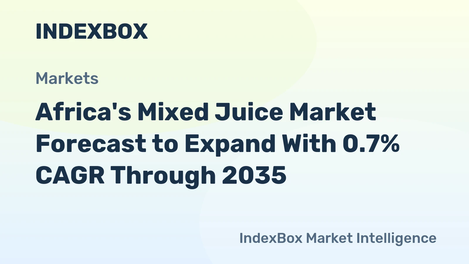 Africa's Mixed Juice Market Forecast to Expand With 0.7% CAGR Through 2035