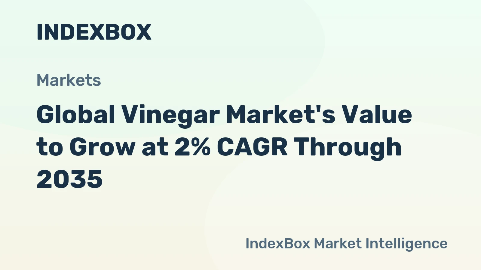 Global Vinegar Market's Value to Grow at 2% CAGR Through 2035