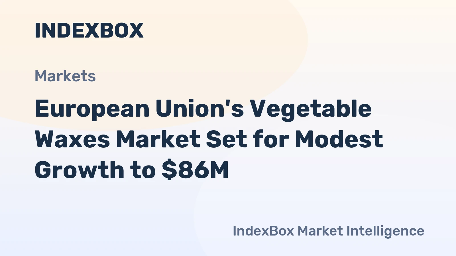 European Union's Vegetable Waxes Market Set for Modest Growth to $86M