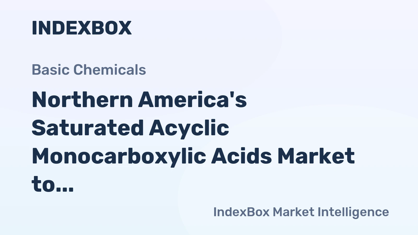 Northern America's Saturated Acyclic Monocarboxylic Acids Market to Grow With a 1.9% CAGR in Value Terms