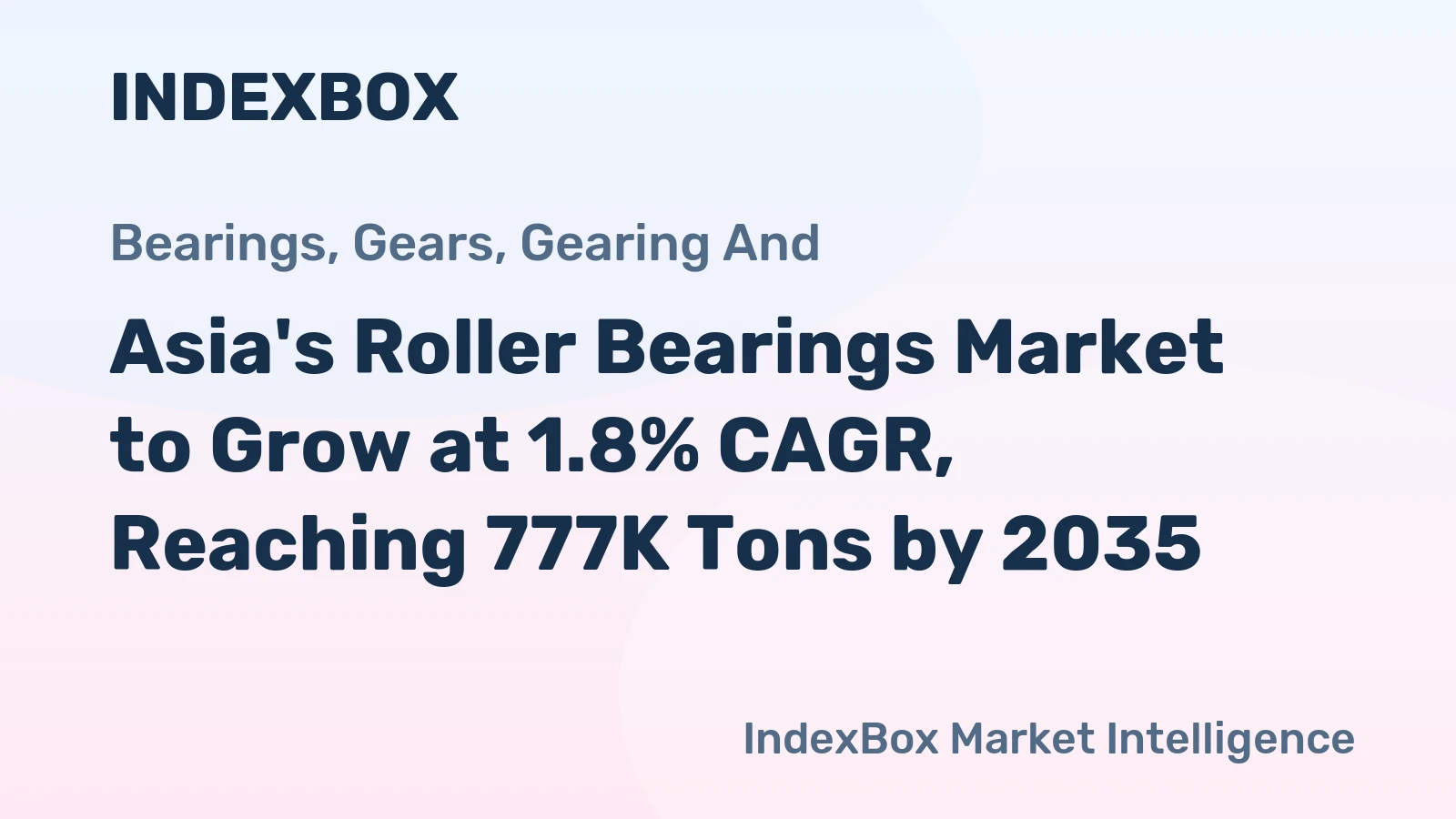 Asia's Roller Bearings Market to Grow at 1.8% CAGR, Reaching 777K Tons by 2035