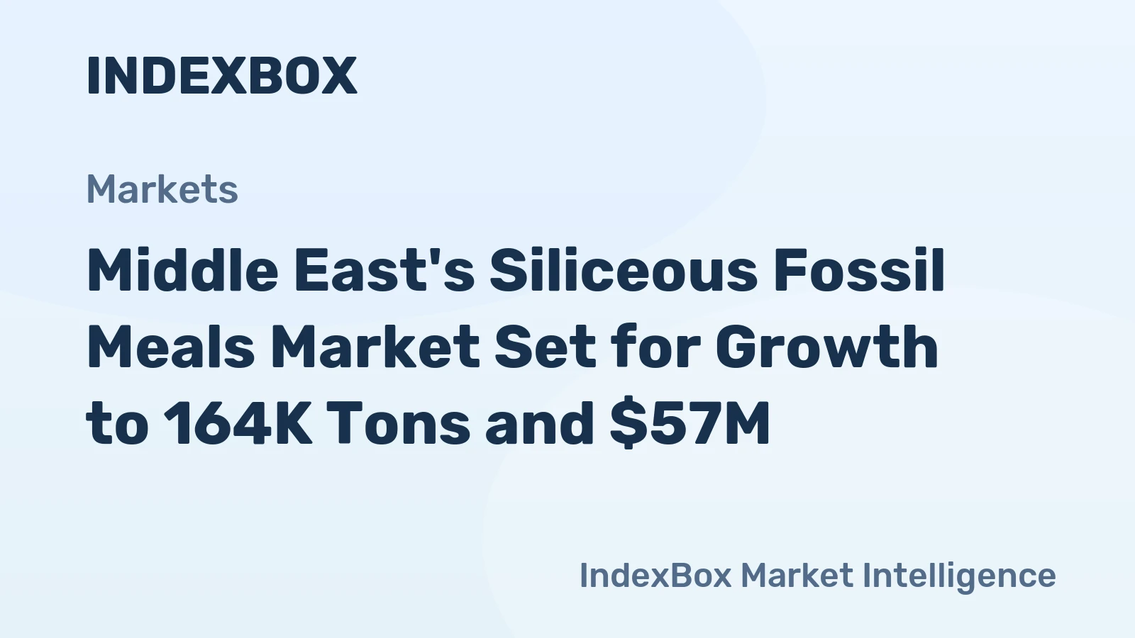 Middle East's Siliceous Fossil Meals Market Set for Growth to 164K Tons and $57M
