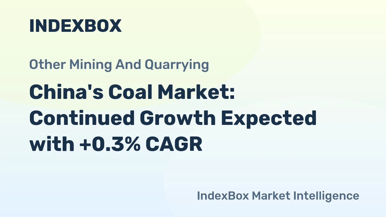 China's Coal Market: Continued Growth Expected with +0.3% CAGR