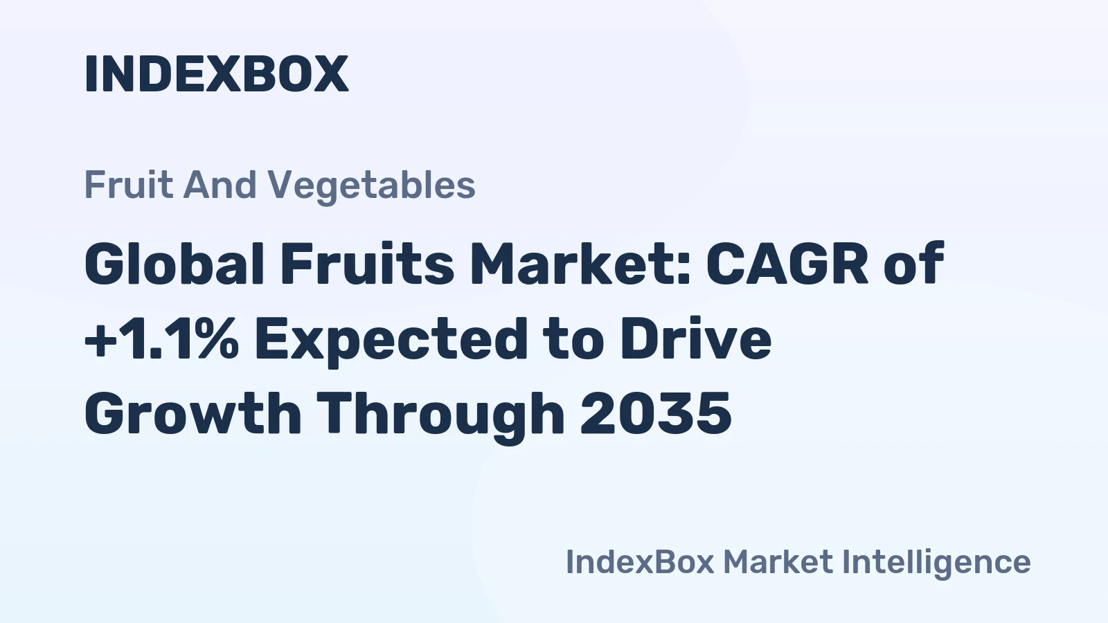 Global Fruits Market: CAGR of +1.1% Expected to Drive Growth Through 2035