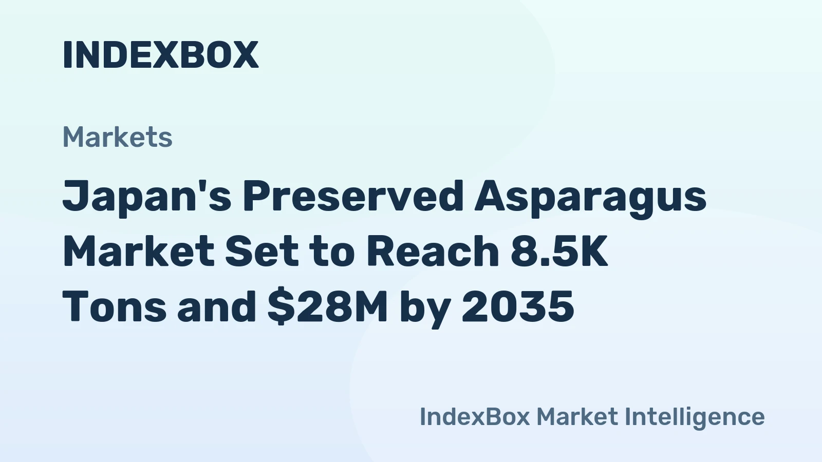 Japan's Preserved Asparagus Market Set to Reach 8.5K Tons and $28M by 2035
