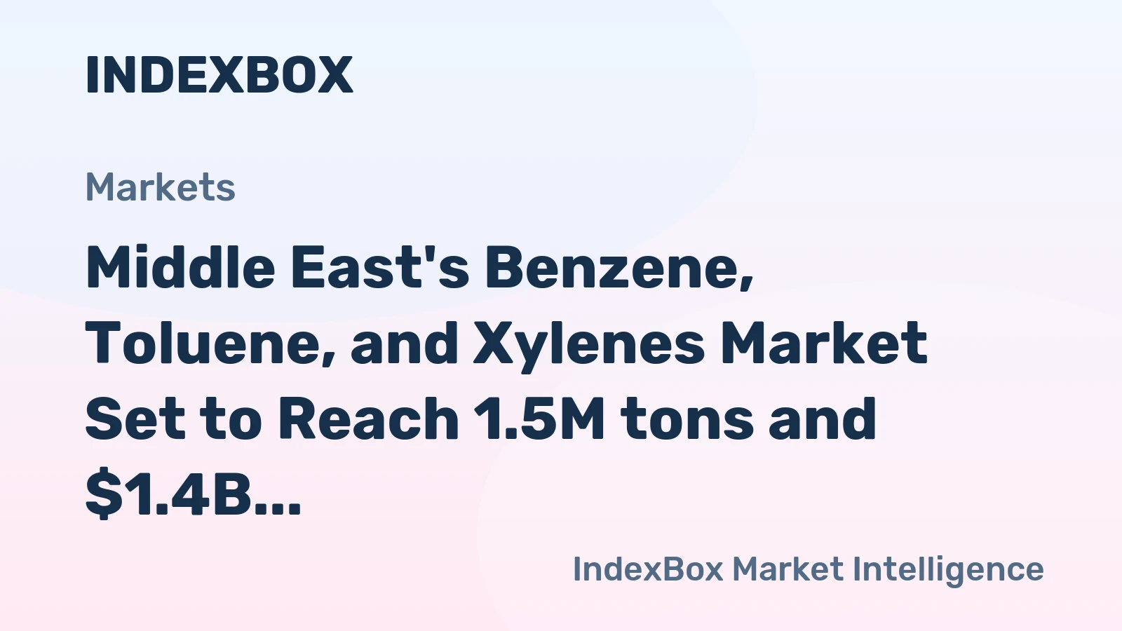 Middle East's Benzene, Toluene, and Xylenes Market Set to Reach 1.5M tons and $1.4B by 2035