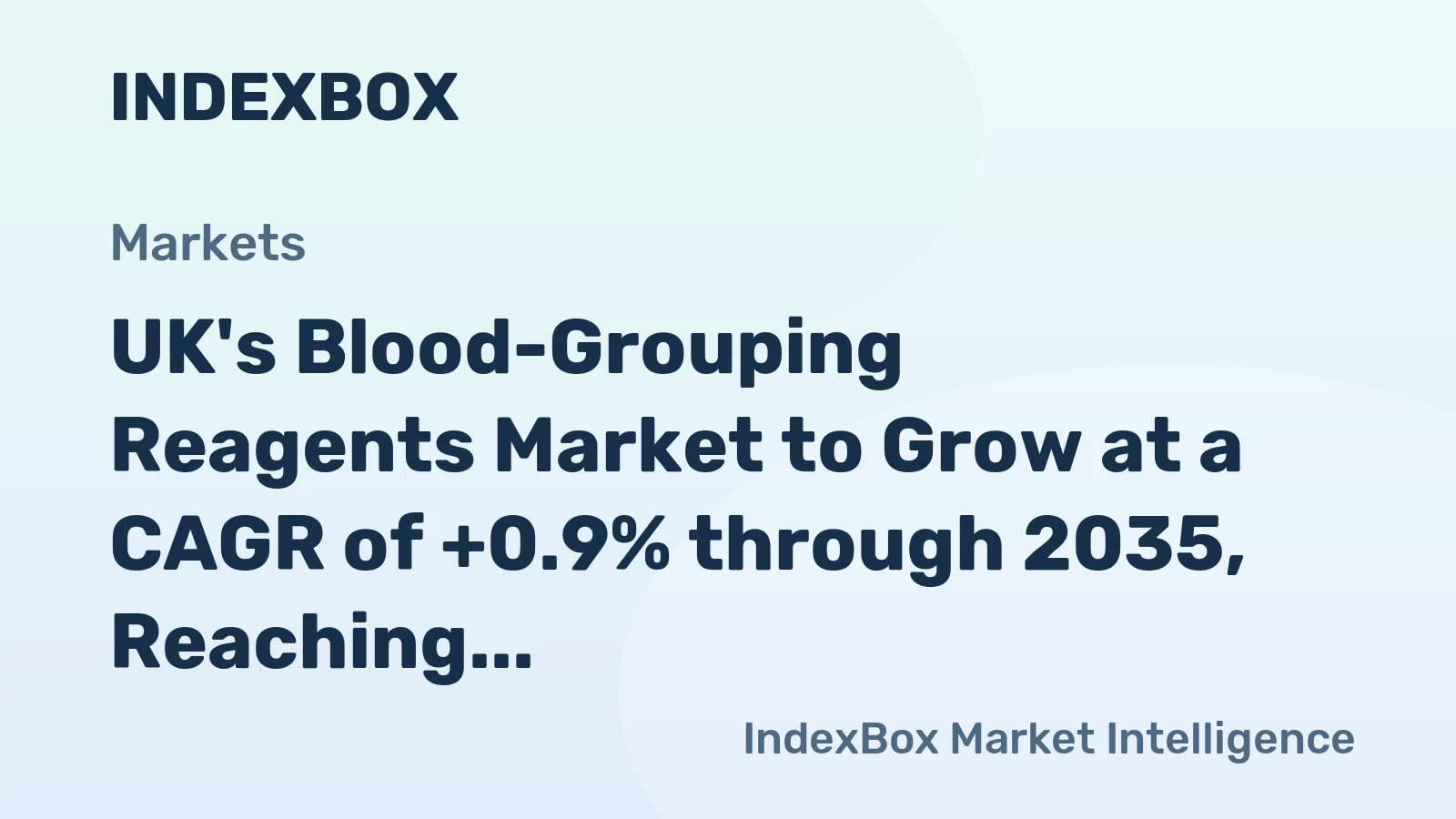 UK's Blood-Grouping Reagents Market to Grow at a CAGR of +0.9% through 2035, Reaching 1.5K tons