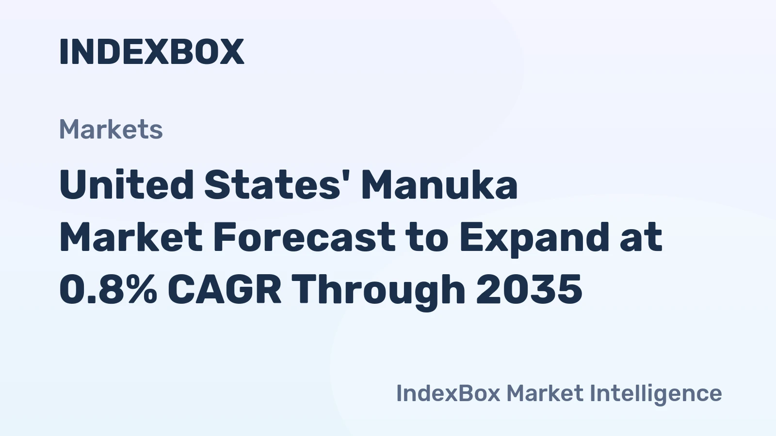 United States' Manuka Market Forecast to Expand at 0.8% CAGR Through 2035