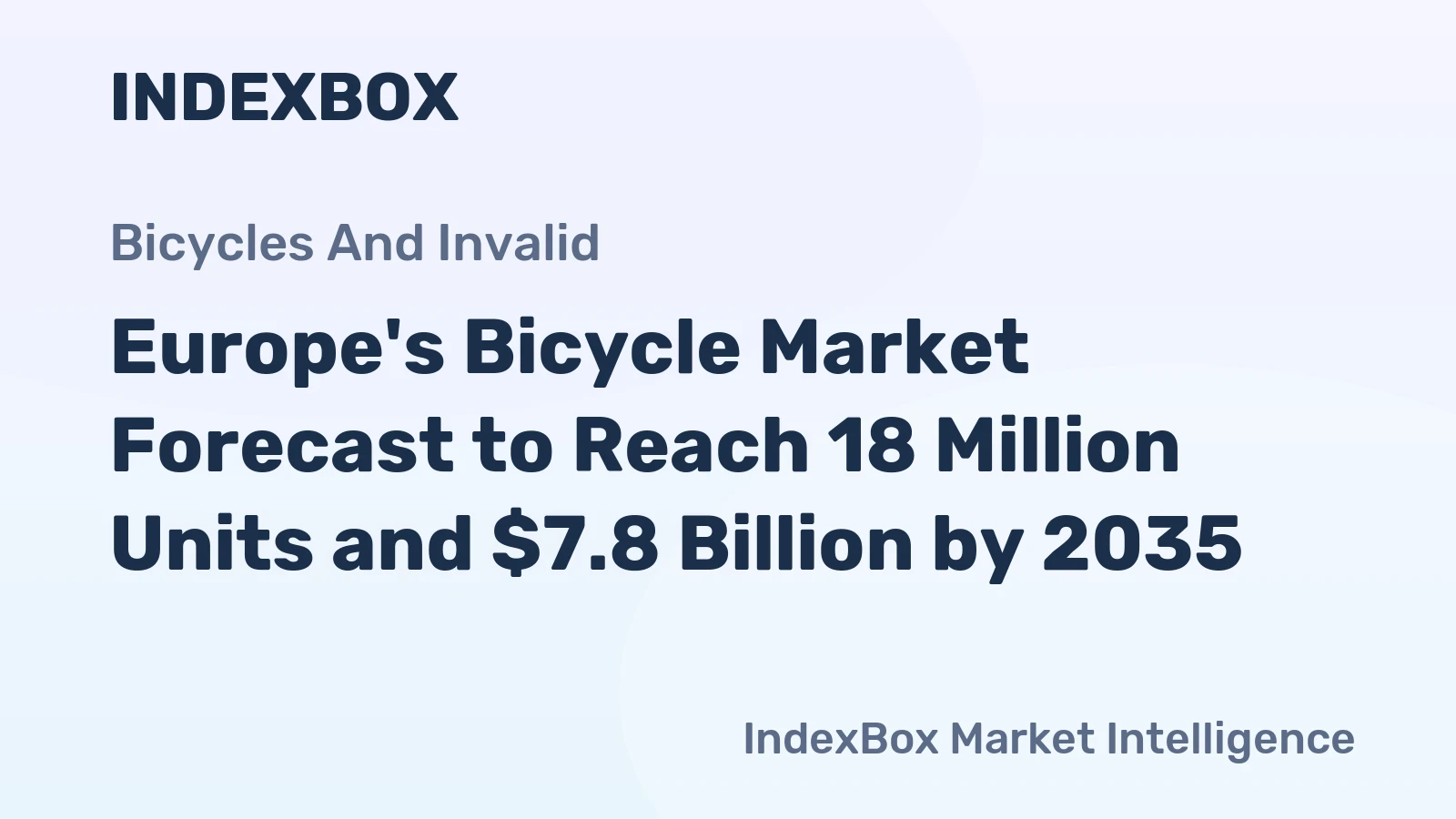 Europe's Bicycle Market Forecast to Reach 18 Million Units and $7.8 Billion by 2035