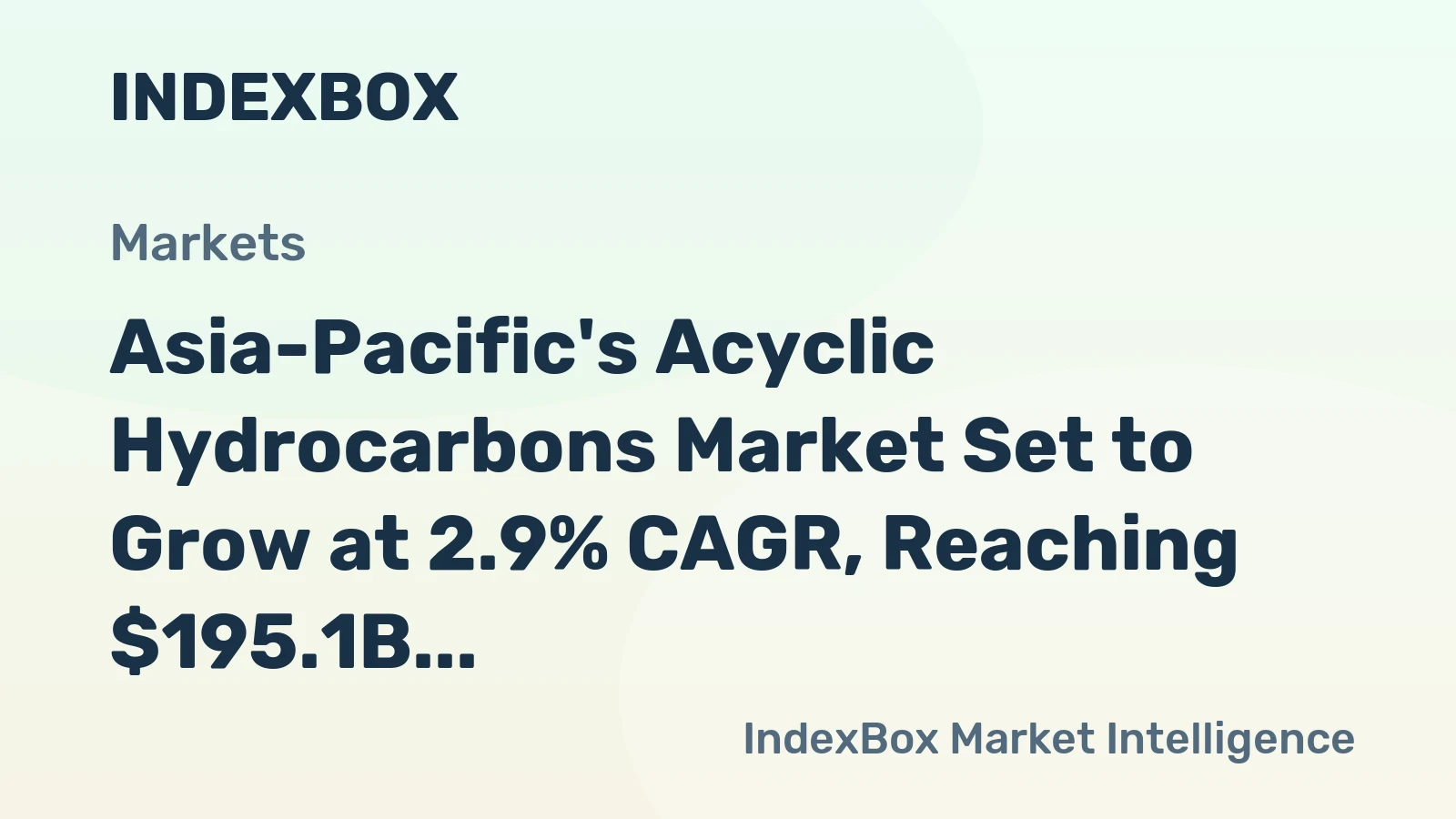 Asia-Pacific's Acyclic Hydrocarbons Market Set to Grow at 2.9% CAGR, Reaching $195.1B by 2035