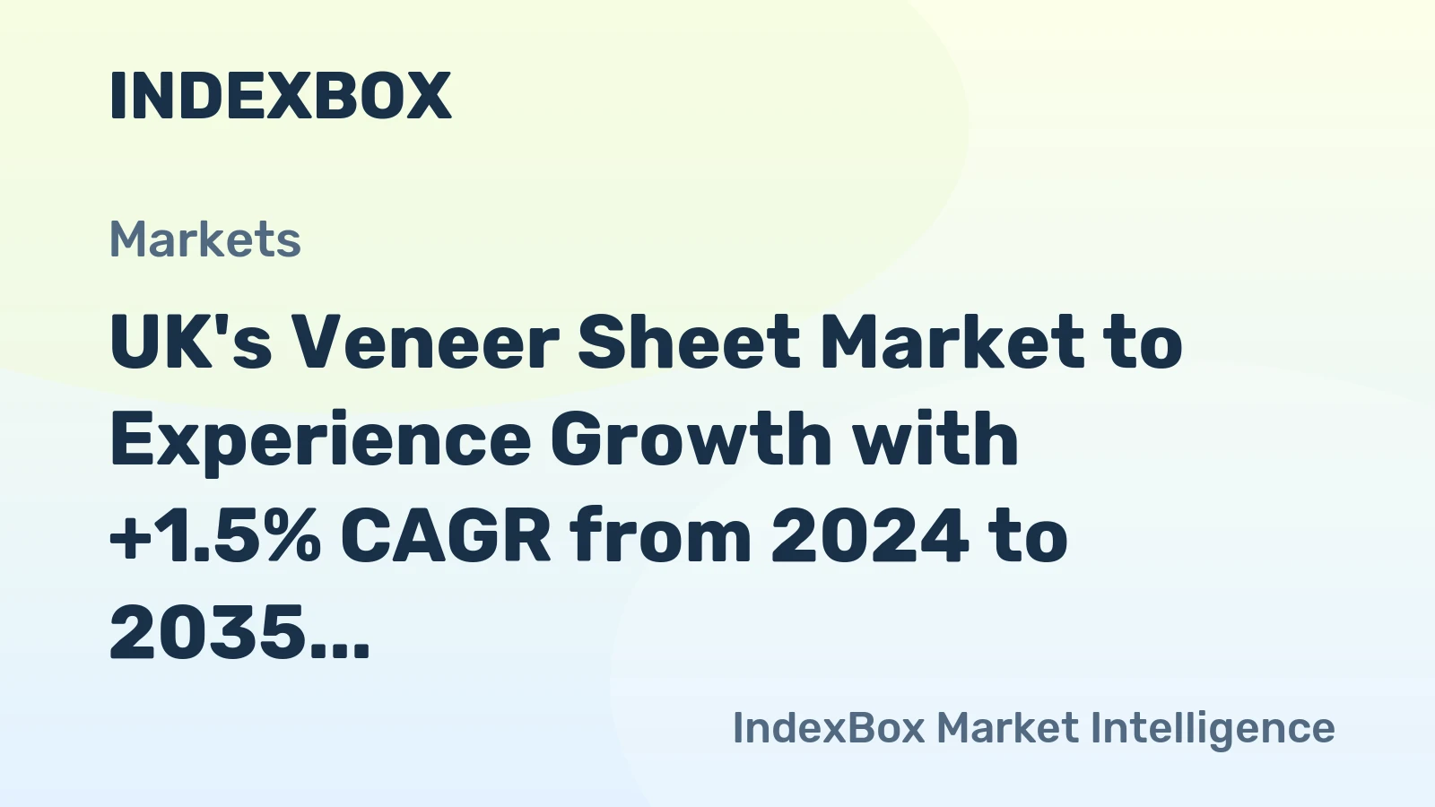 UK's Veneer Sheet Market to Experience Growth with +1.5% CAGR from 2024 to 2035