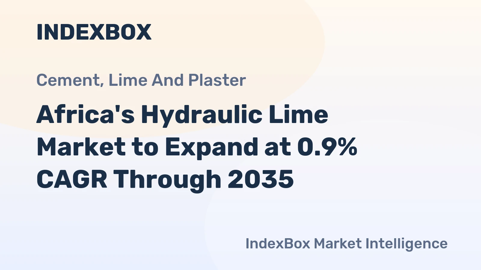 Africa's Hydraulic Lime Market to Expand at 0.9% CAGR Through 2035