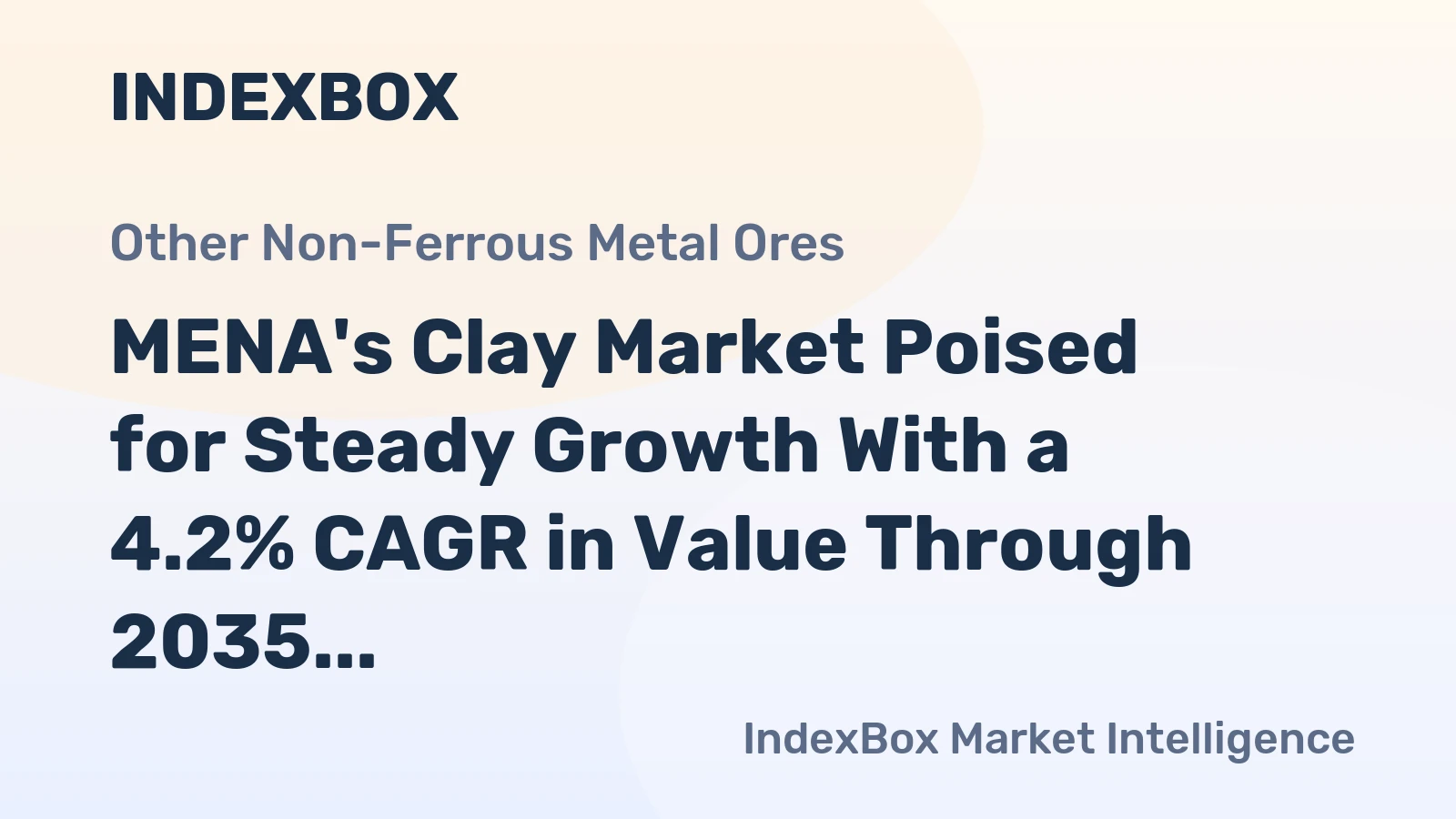 MENA's Clay Market Poised for Steady Growth With a 4.2% CAGR in Value Through 2035