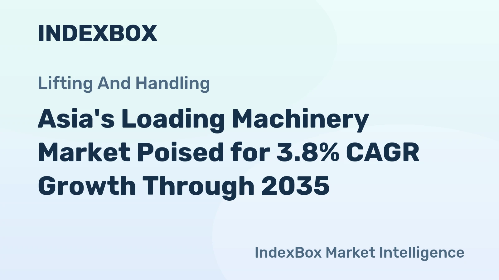 Asia's Loading Machinery Market Poised for 3.8% CAGR Growth Through 2035