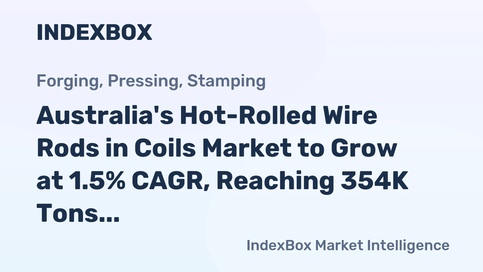Australia's Hot-Rolled Wire Rods in Coils Market to Grow at 1.5% CAGR, Reaching 354K Tons by 2035