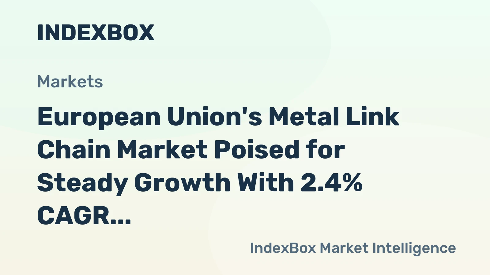 European Union's Metal Link Chain Market Poised for Steady Growth With 2.4% CAGR in Value Through 2035