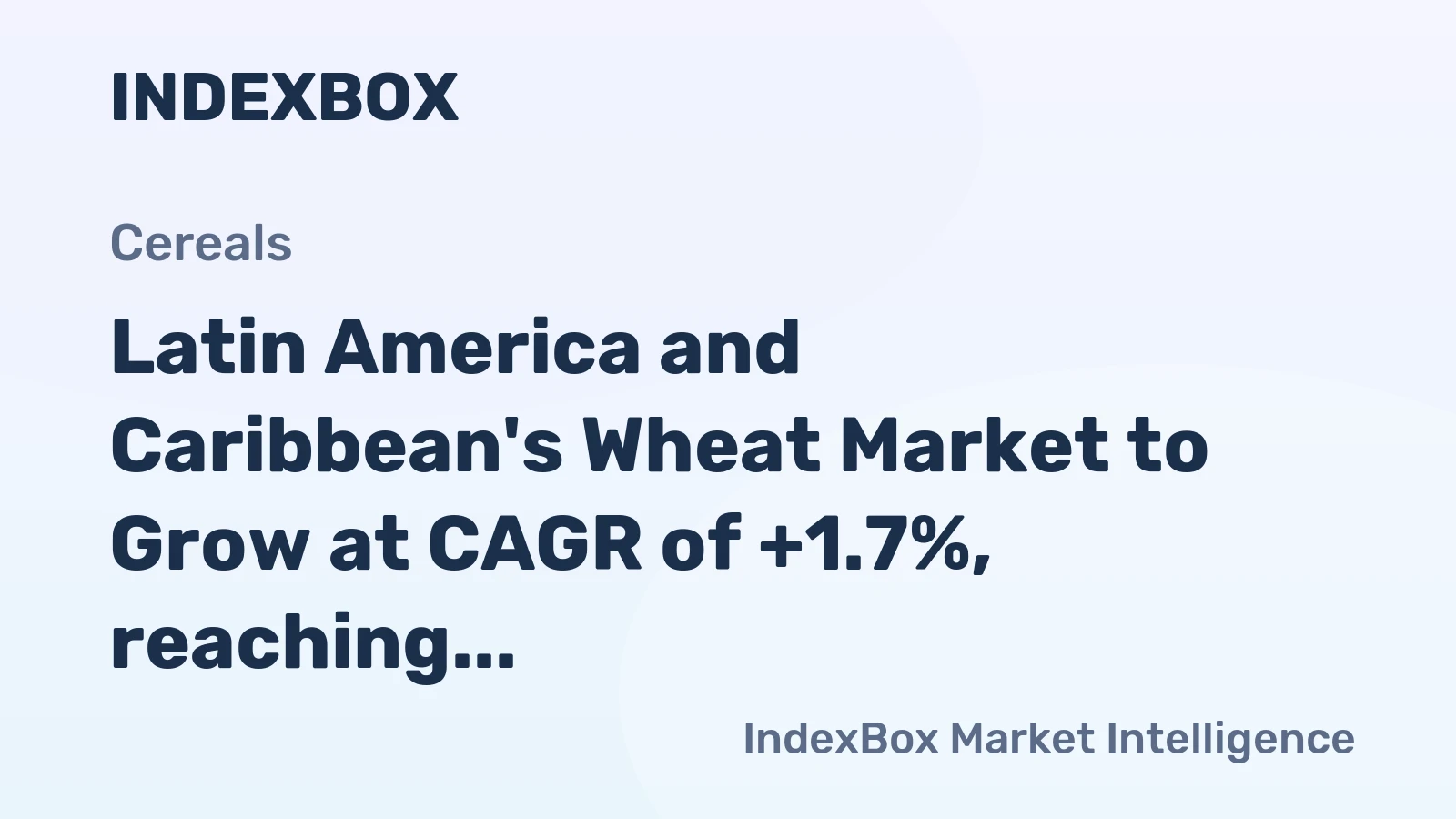 Latin America and Caribbean's Wheat Market to Grow at CAGR of +1.7%, reaching $16.6B by 2035