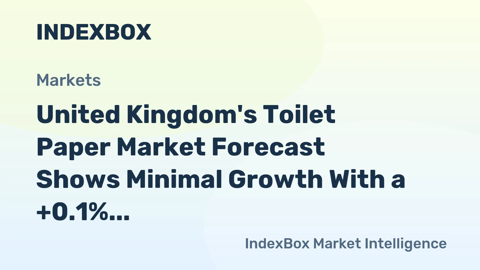 United Kingdom's Toilet Paper Market Forecast Shows Minimal Growth With a +0.1% CAGR Through 2035
