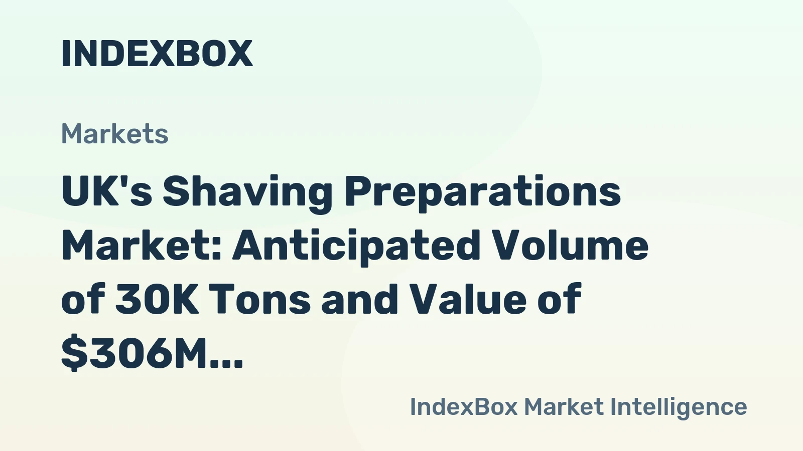 UK's Shaving Preparations Market: Anticipated Volume of 30K Tons and Value of $306M by 2035