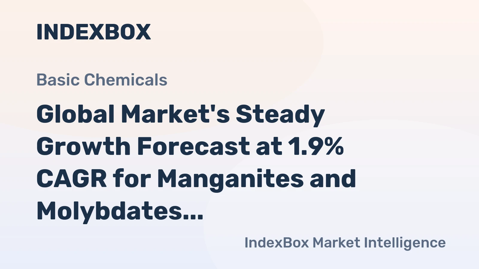 Global Market's Steady Growth Forecast at 1.9% CAGR for Manganites and Molybdates