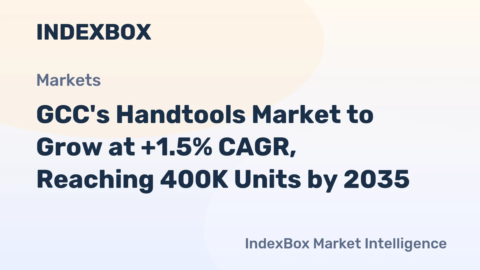 GCC's Handtools Market to Grow at +1.5% CAGR, Reaching 400K Units by 2035