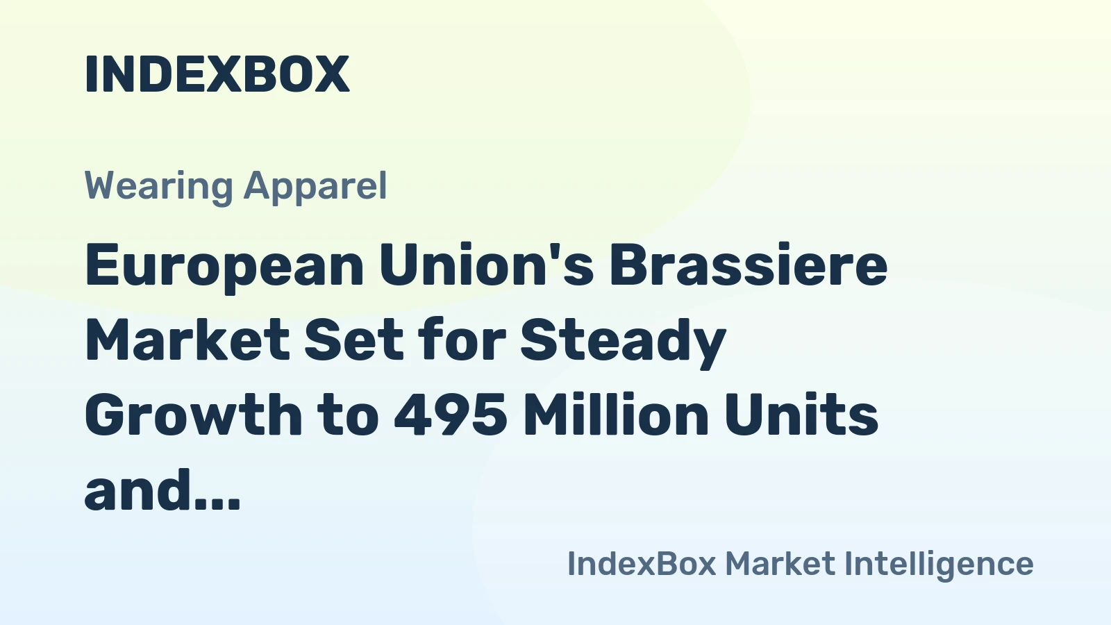 European Union's Brassiere Market Set for Steady Growth to 495 Million Units and $2 Billion Value