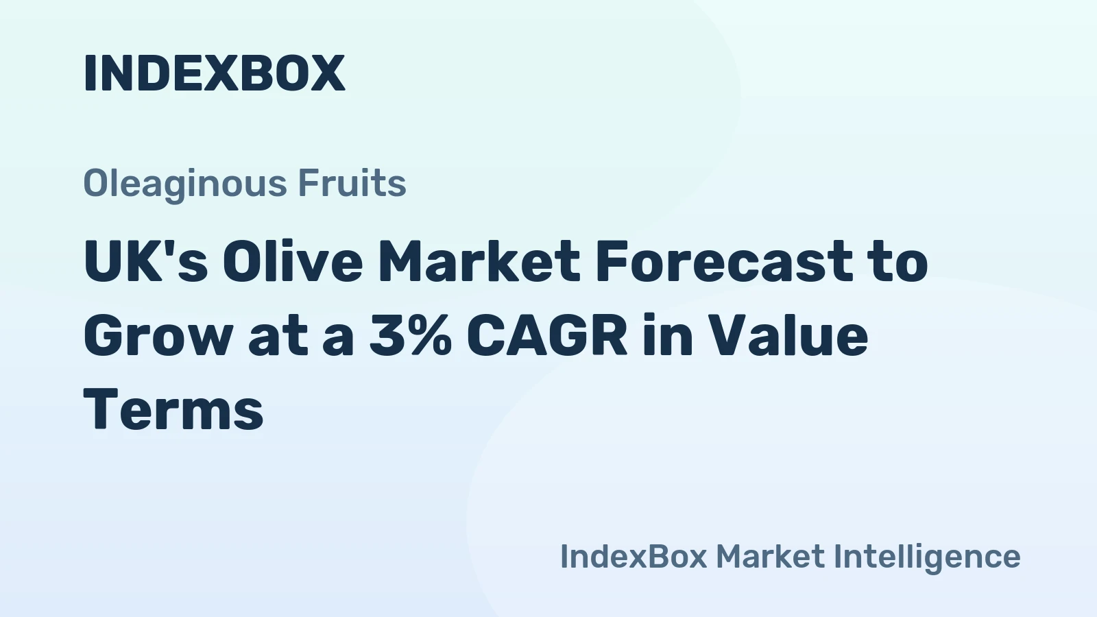 UK's Olive Market Forecast to Grow at a 3% CAGR in Value Terms