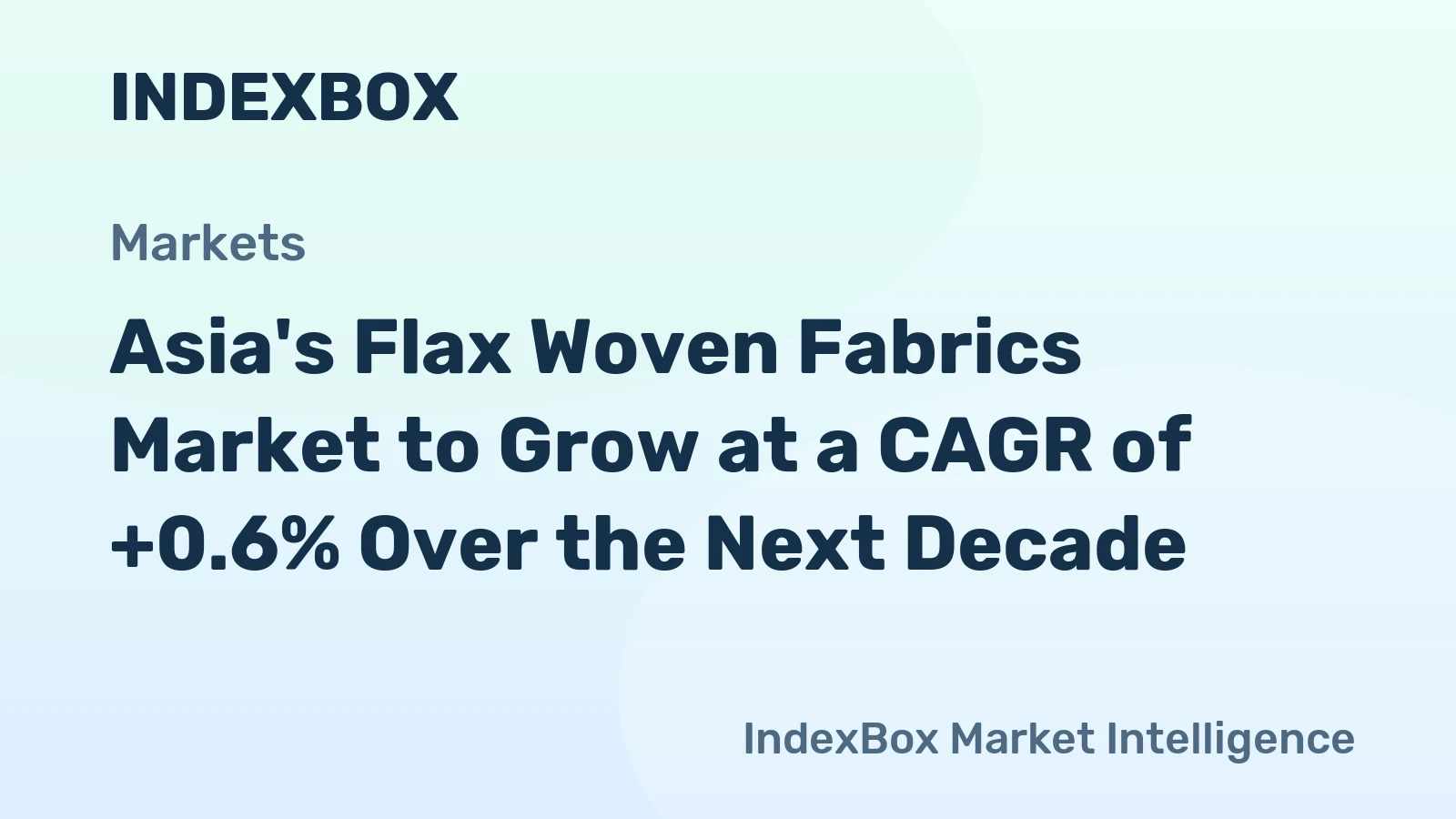 Asia's Flax Woven Fabrics Market to Grow at a CAGR of +0.6% Over the Next Decade